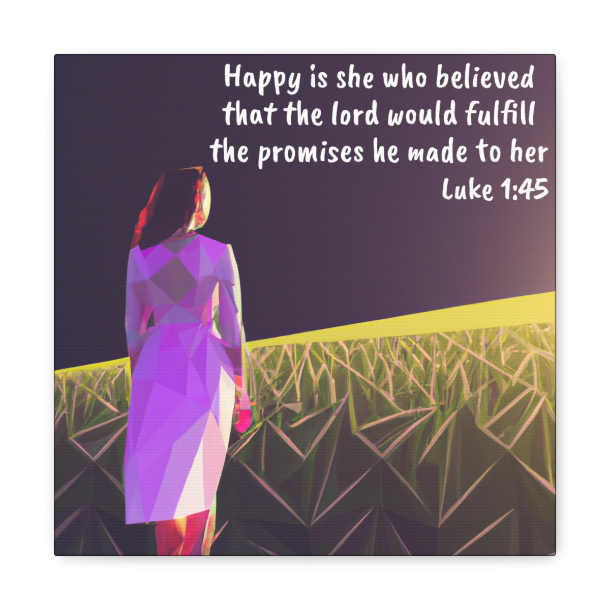 Luke 1:45 Bible Verse Canvas - CWG
